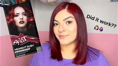 Splat Midnight Ruby No Bleach Nor Developer Needed Youtube