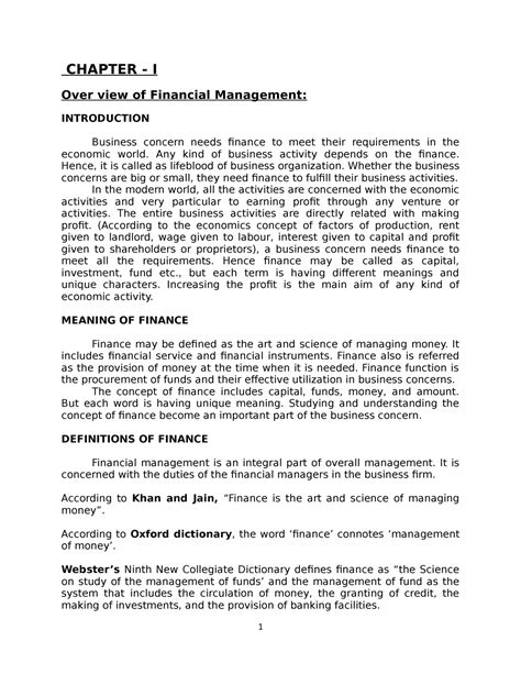 Chapter This Is Fundamentals Of Accounting II Lecture Notes CHAPTER I Over View Of