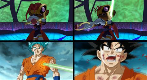 No Comment Goku Vs Laser Know Your Meme