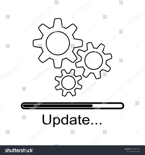 Loading Process Update System Icon Concept Stock Vector Royalty Free 1740847472