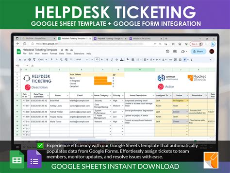 efficient helpdesk ticketing template for ticket management