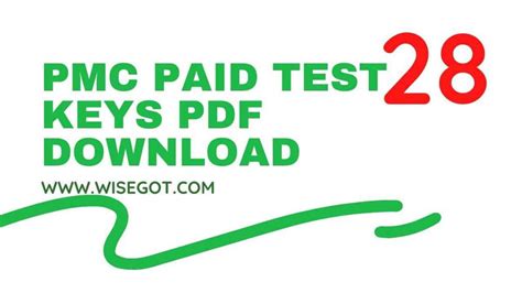 PMC PAID TEST 28 KEYS PDF Wisegot
