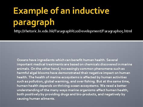 Composition Four Basic Structures Of Developmental Paragraphs Deductive