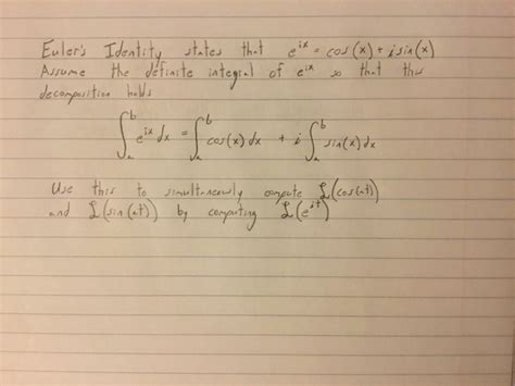 Solved Euler S Identity States That E Ix Cos X I Sin X Chegg Com