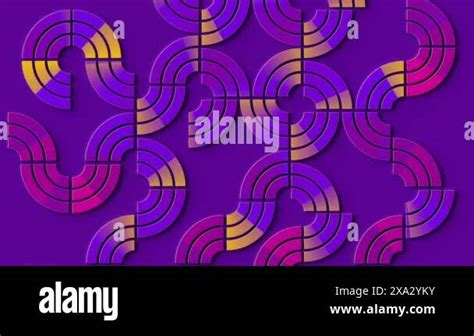 3d Rendering Loop Animation Of A Repeating Geometric Pattern Composed Of Interlocking Abstract
