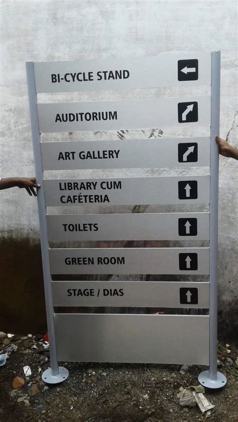 Rectangular Stainless Steel Signage For Outdoor At Rs 1200sq Ft In