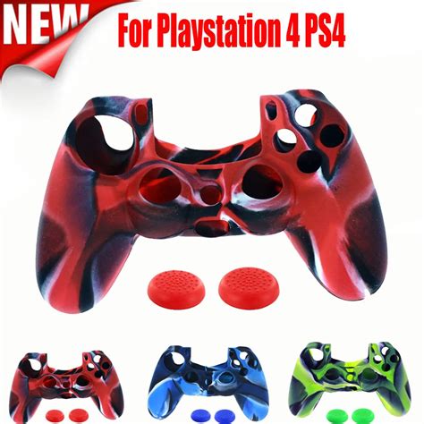 Buy 1pc Silicone Ps4 Controller Case With Buttons 2pc