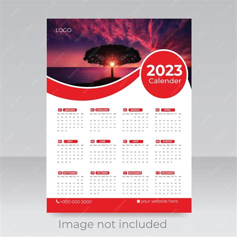 Premium Vector Creative 2023 New Year Calendar Design Template