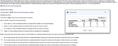 Solved Please Explain In Details The Test Statistic Chegg