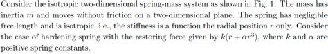 Solved Consider The Isotropic Two Dimensional Spring Mass