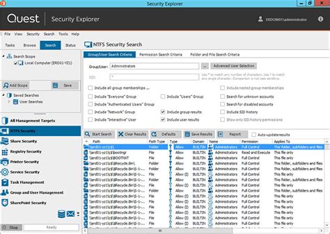 Access Control Management Security Explorer