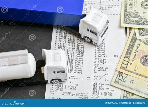 Digital Tachograph Print Out Day Shift Stock Image Image Of Printed Record 83893367