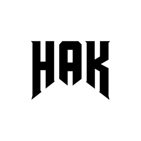 Hak Letter Logo Design For Technology Company Hak Logo Design Black And