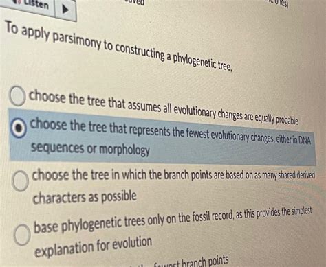 [answered] Ten To Apply Parsimony To Constructing A Phylogenetic Tree