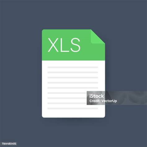 xls 파일 아이콘입니다 스프레드시트 문서 유형입니다 현대 평면 디자인 그래픽 일러스트 벡터 xls 아이콘 교환에 대한 스톡