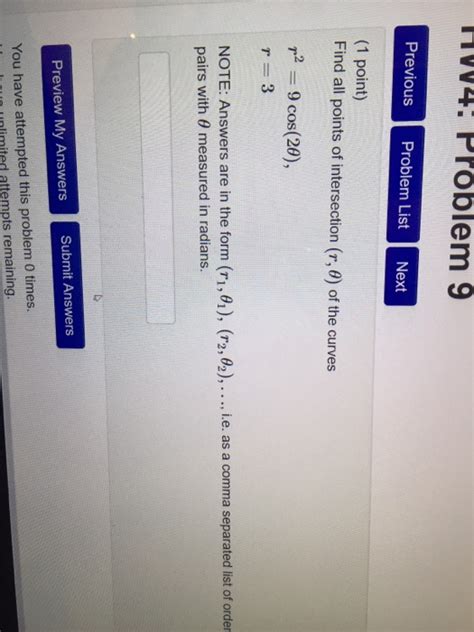 Solved Find All Points Of Intersection R Theta Of The Chegg