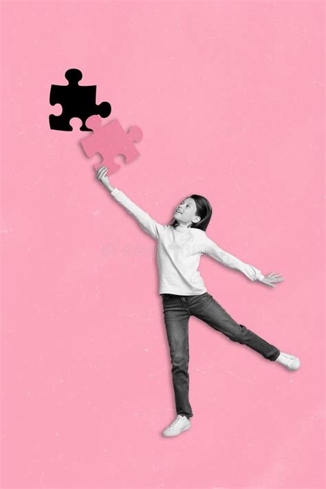 creative 3d collage artwork image sketch postcard of person try solve