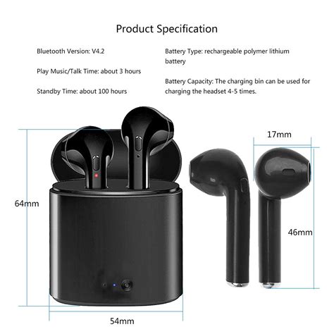I S Mini Tws Wireless Bluetooth Earbuds Black