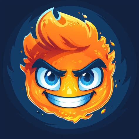 Cartoon Character With Orange Hair And Blue Eyes Premium Ai Generated Image