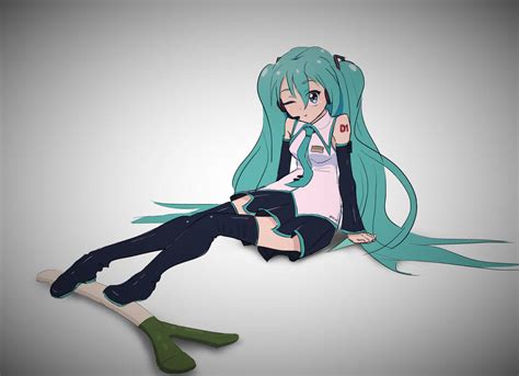 Hatsune Miku Ft Leek By Pfoart On Deviantart