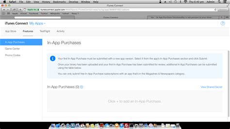 ios in app purchase functionality is not present in your binary
