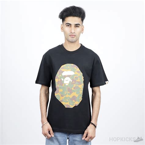 Bape Front Back Camo Print Black T Shirt