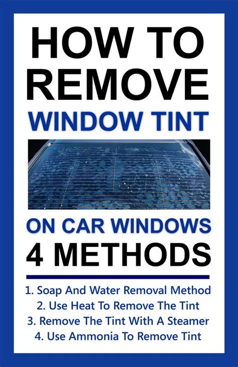 Ways To Remove Window Tint From Car Windows