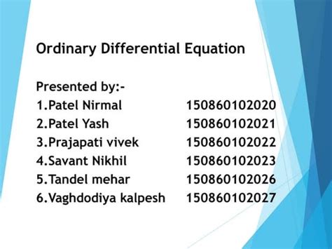 Exact And Non Differential Equation Pptx Physics Science