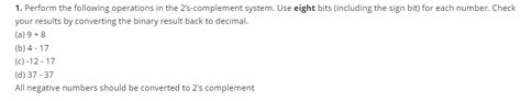 Solved Perform The Following Operations In The Chegg