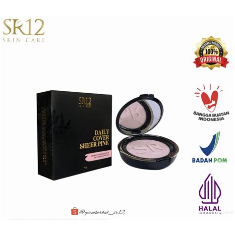 Jual Sr12 Bedak Daily Cover Sheerpink Bedak Padat Rasa Tabur Medium Coverage Ringan Wajah