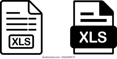 Xls Document Icon Modern File Format Stock Vector Royalty Free 2562340173 Shutterstock