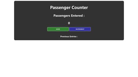 Passenger Counter