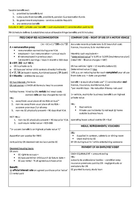 Taxable Benefit Summary Taxation 3b Taxable Benefit Excl 1 Provided By Benefit Fund 2