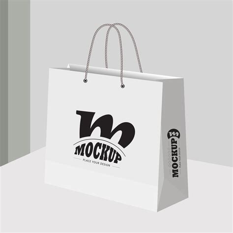 Editable Empty Shopping Bag Mockup Eps 52214270 Vector Art At Vecteezy