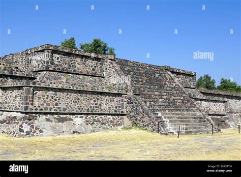 Platform Along The Avenue Of The Dead Teotihuacan State Of Mexico