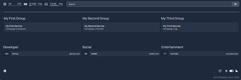 homepage a stylish self hosted startpage dashboard