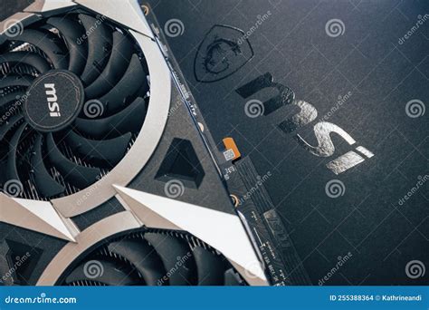 Msi Graphics Card In Blue Light Hardware Details Editorial Stock Image Image Of Tech