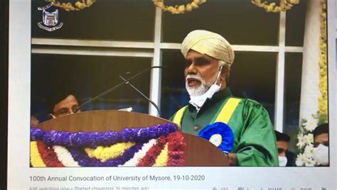 Dr Manoj Rajan On Linkedin Today Was The 100th Convocation Of The University Of Mysore I Was