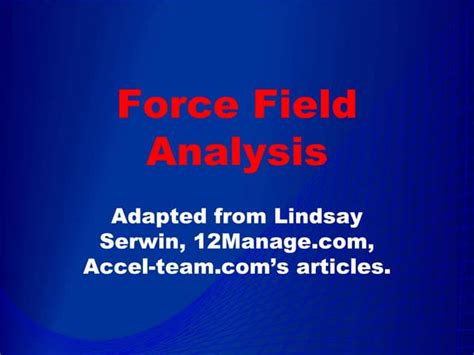 Force Field Analysis Pdf