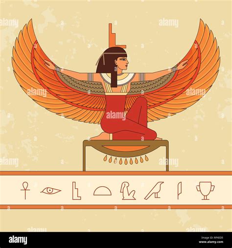 The Egyptian Goddess Isis Animation Portrait Of The Beautiful Egyptian