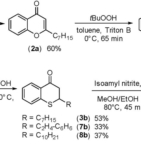 Synthesis Of Chromenone 2 And Thiochromenones 3 7 And 8