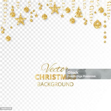 เครื่องประดับแวววาวคริสต์มาสประกาย ชายแดนเฟียสต้าสีทอง พวงมาลัยรื่นเริงที่มีลูกแขวนและ ภาพประกอบ