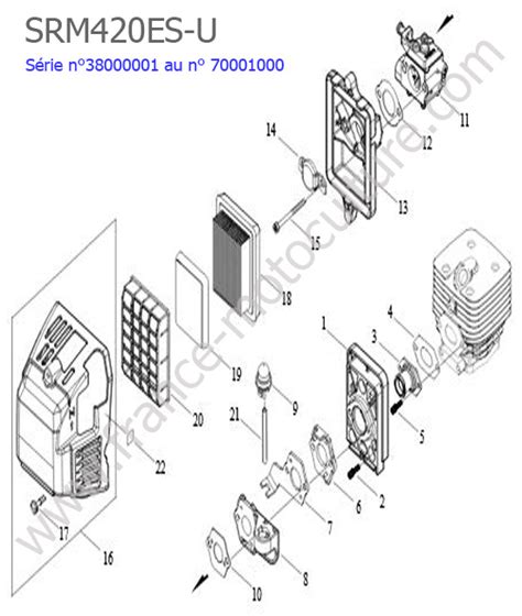 Vue éclatée Et Pièces Détachées Admission Pour Srm420es 5 Echo France