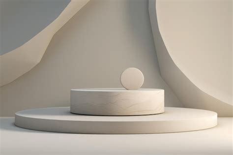 Premium Photo Stone Podium Aesthetic Display For Products With Unique Generative Aiar 32