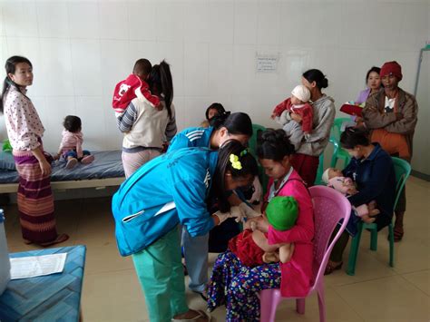 နမ့်ဆန်မြို့နယ်တွင်မွေးကင်းစမှ အသက်တစ်နှစ်ခွဲအရွယ် ကလေးငယ်များအား ပုံမှန်ကာကွယ်ဆေး ထိုးနှံတိုက်က