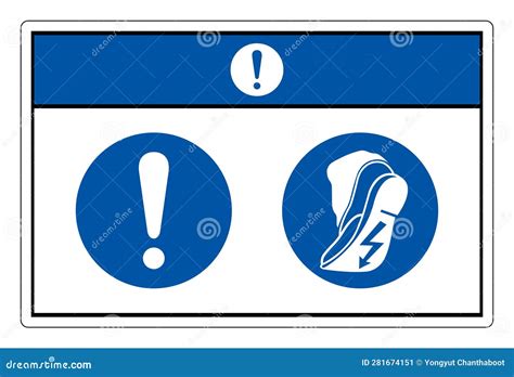 Notice Use Anti Static Footwear Symbol Sign Vector Illustration Isolate On White Background