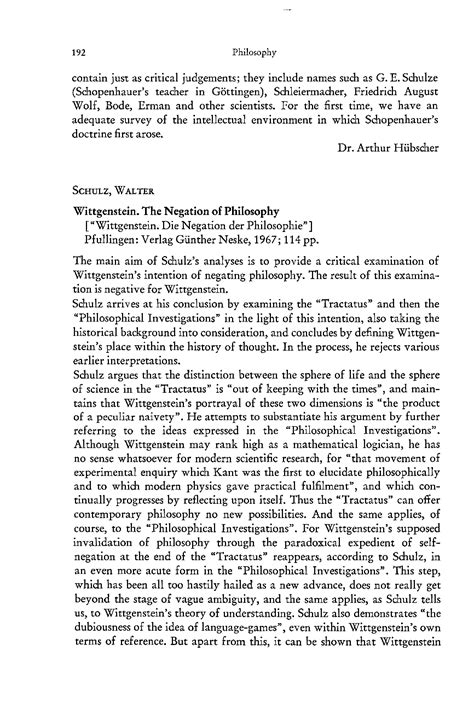 Wittgenstein The Negation Of Philosophy Gert König Philosophy And