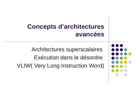 Ppt Concepts Darchitectures Avancées Architectures Superscalaires Exécution Dans Le Désordre