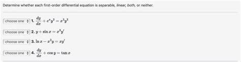 Solved Determine Whether Each First Order Differential