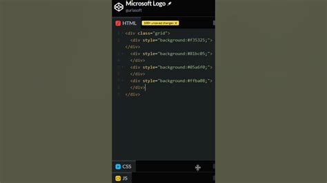 How To Make Microsoft Logo Using Html Css Microsoft Logo Html Css